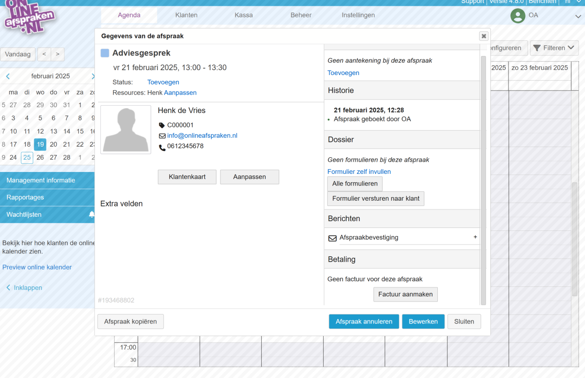 Dossier formulieren | Onlineafspraken.nl